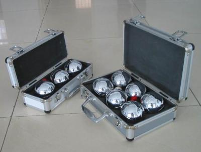 Chine boîte en aluminium du petanque 6pcs, vente en gros/boules au détail réglés à vendre