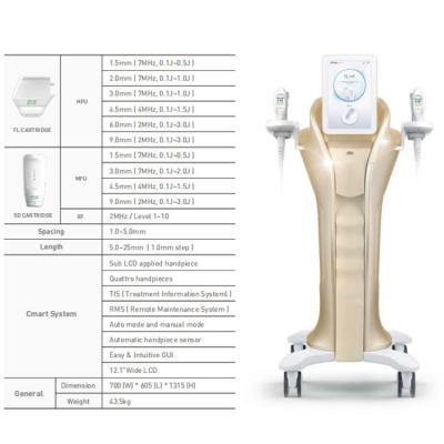 China Machine 4 van de huidverjonging MFU Rf de Verwijderingshuid van de Hoofdenrimpel het Aanhalen Machine Te koop