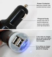 China Dual USB Car Charger 5V 3A Fast Charging for iPhone iPad Samsung Android for sale