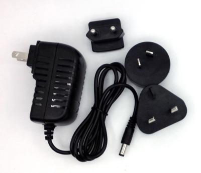 China 24V 2A  24v 3a  24v 1.5a  interchangeable wall amount charger  for LED /SET TOP BOX /CCTV for sale