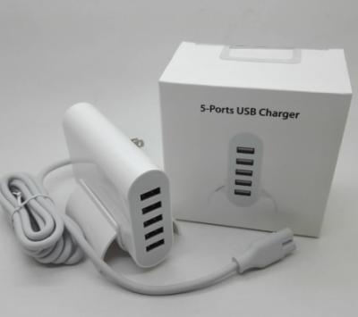 China adaptador branco do colore 5USB à venda