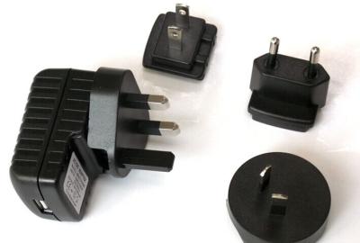 China 5V 1A USB power adapter interchangeable plug AC DC adapter for sale