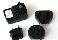 China CE Approved 12V 1A 12W Right Angle DC Tip Switching Power Supply Interchangeable Plug Adapter for sale