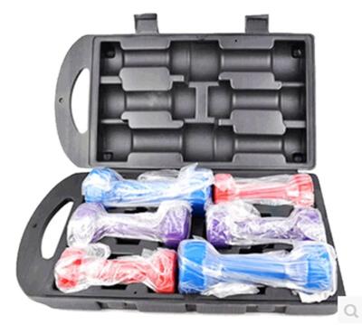 China 9kg 10kg set women fitness vinyl dippede coated dumbbell  for sale for sale