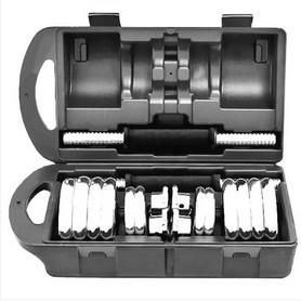 China fitness cast iron   chromed adjustable dumbbell set 15kg 20kg 30kg for sale