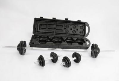 China Cast Iron Solid Black Painting Dumbbell Adjustable 50kg Set for Gym for sale