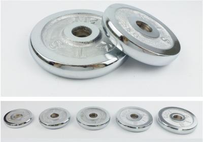 China dia25mm dia28mm sliver chromed dumbbell barbell palte  factory for sale