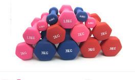 China Export Quality Colorful Fitness Women Neoprene Coated Dumbbells for sale for sale