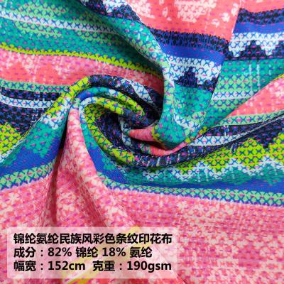 China Printed Mesh Textured Knit Fabric Nylon Spandex Fabric For Swimsuit Yoga Cloths Te koop