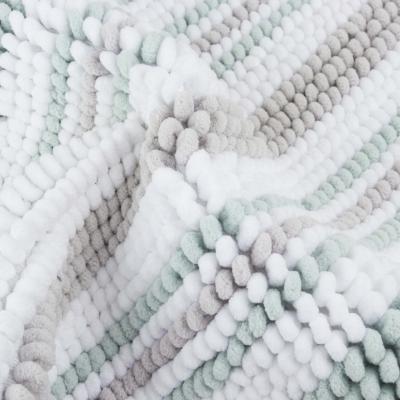 China Polyester Microfiber Mop Cloth Rug Chenille Shaggy Fabric Medium Weight for sale