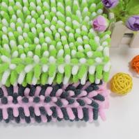 China Polyester Microfiber Mop Cloth Rug Chenille Shaggy Fabric Medium Weight for sale