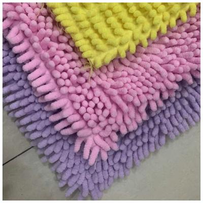 Cina Velvet Bath Mat Fabric Chenille Microfiber Fabric Rug Genuine Firecrackers in vendita