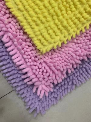 Cina Best Selling Chenille Microfiber Mop Door Car Cleaning No Pile 350G Foam Mat Ground Mesh Fabric in vendita