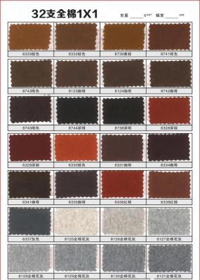 Cina 532 Colours Stretch Cotton Rib Fabric 100% Medium Weight For Cuff Collar in vendita