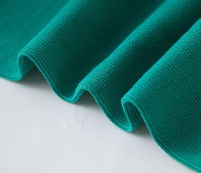 Cina Cotton Rib Cuff Fabric 588 Colours Knitted Stretch For Rib Collar in vendita