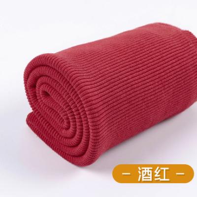 Cina Cotton Rib Cuff Fabric 588 Colours Knitted Stretch For Rib Collar in vendita