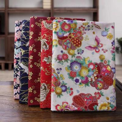 China Japanese Printed Cotton Fabric , Milk Fiber Print Polyester Fabric For Garment for sale