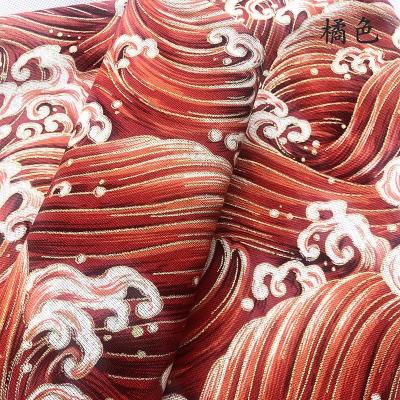 China Japanese Printed Cotton Fabric , Milk Fiber Print Polyester Fabric For Garment for sale