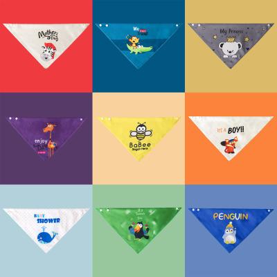 Cina Printed Infant Bandana Bibs Drool Washable Adjustable No Fluorescence Cotton 100% in vendita