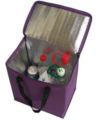 China Sacolas mais frescas isoladas/saco descartável do almoço/saco roxo do refrigerador para adultos à venda