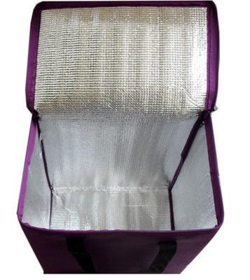 China Sacolas mais frescas isoladas/saco descartável do almoço/saco roxo do refrigerador para adultos à venda