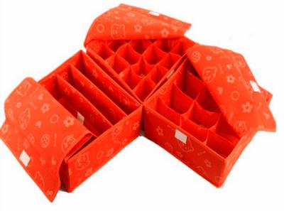 China Caja de almacenamiento plegable portátil impresa aduana del organizador del sujetador y de la ropa interior en venta
