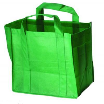 Cina Borse di drogheria non tessute su misura di verde con il logo stampato matrice per serigrafia in vendita