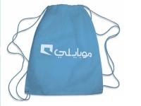 China Black / Blu / Grey Promotional Gift Bags Polyester Drawstring Backpack for sale