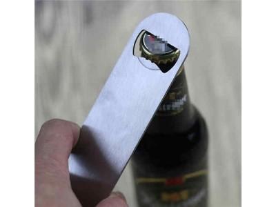 China Engraved Stainless Steel Bar Blade Beer Bottle Opener,Stainless steel bar blade flat beer bottle opener, engraved logo, for sale