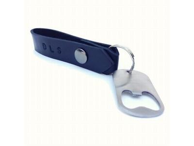 China Innovative Stainless Steel Dog Tag Leather Strap Bottle Opener,Cool stamped stainless steel blank dog tag real leather for sale