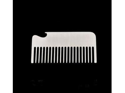 China Engraved Stainless Steel Card Comb Bottle Opener,stainless steel engraved beard comb with bottle opener function for sale
