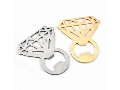 China Innovative Stainless Steel Diamond Ring Bottle Opener,stainless steel diamond ring shaped beer bottle opener for sale
