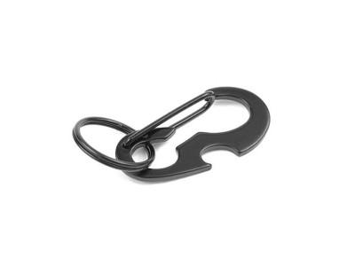 China Stainless Steel Carabiner Keychain Bottle Opener,Cool innovative stainless steel carabiner keychain bottle opener, black for sale