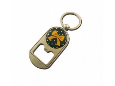 China Custom Promotion Metal Print Logo Bottle Opener Key Ring,Custom die casting zinc alloy pearl nickle plating bottle opene for sale