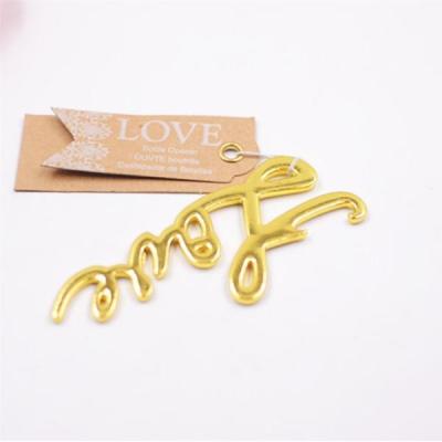 China Cool Innovative wedding favor, fancy gift, die casting zinc alloy gold plating LOVE letter beer bottle opener for sale