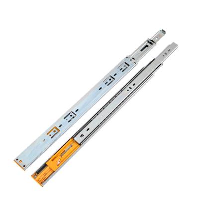 China 3 Fold+Full Extension 45mm Ball Bearing Drawer Track Soft Narrow Drawer Slide For Furniture Drawer Slide Rail factory