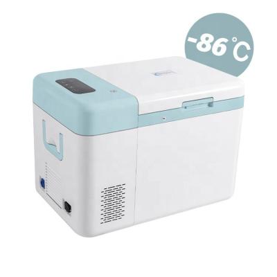 Cina Refport 12V/24V 25L portatile ultra bassa temperatura meno 86 gradi congelatore con consumo in vendita