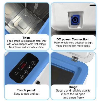 Cina Congelatore portatile 12V DC per laboratorio ospedaliero -86C Ultra Low Temp Transfer Freezer sotto il tavolo in vendita