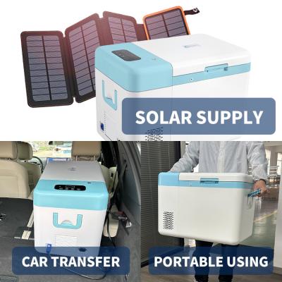 China 25L capaciteit HE koelmiddel 12VDC zonne-ultra koude opslag Draagbare vriezer -86 graden Te koop
