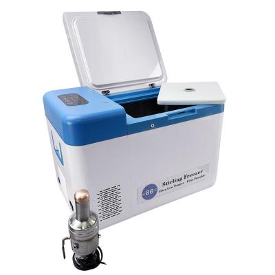 Cina Laboratorio 25L Single-temperatura Deep Chest Storage frigorifero con frigorifero Stirling Free Piston in vendita