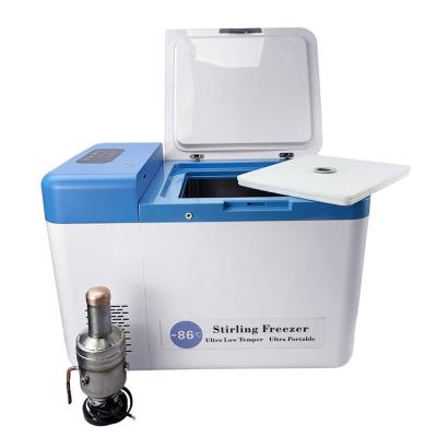 China Portable He Refrigerant -86C -123 F Deep Freezer for Vaccine Storage 25L 100V-240V Blue for sale