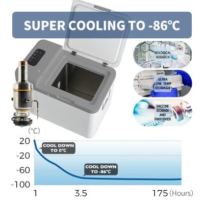 China Congelador de temperatura única portátil de 25L para laboratório de 25c a -86c à venda