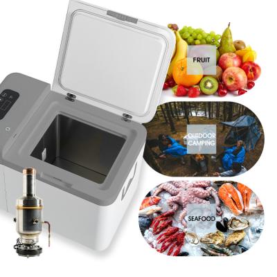 China Bajo la mesa portátil ultra baja temperatura -45C enfriador de Stirling con refrigerante HE y estilo en venta