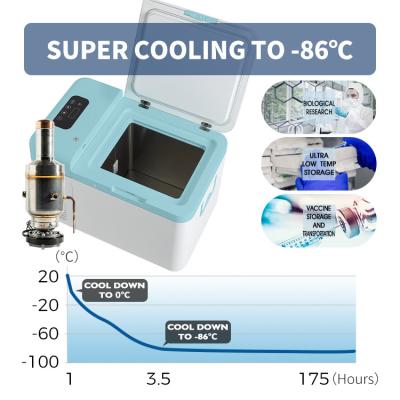 Cina HE frigorifero ULT portatile Freezer -86c Stirling raffreddamento 12v frigorifero con 1 in vendita