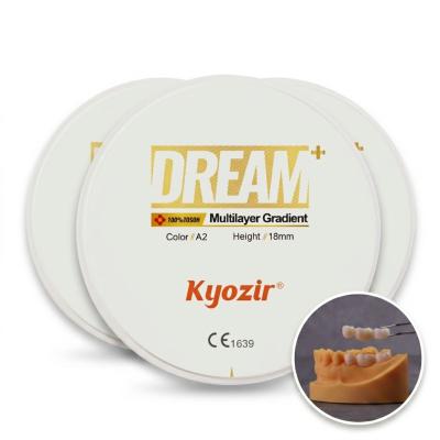 China Aesthetic Zirconia Block High Translucent Front Teeth Crown Material For Dental Lab for sale