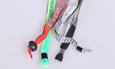 China Custom woven wristband with reusable closure for events for sale