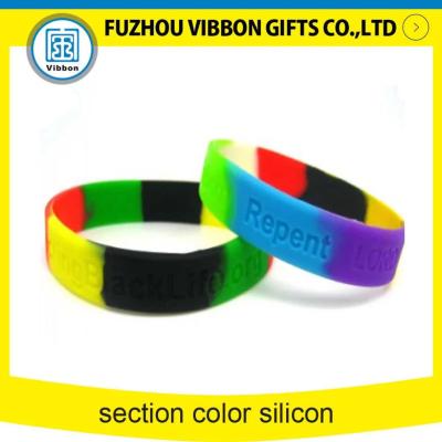 China Rainbow silicon wristband gel bracelets for entrance event for sale