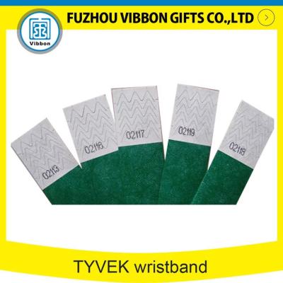 China Heat Transfer Printed Colorful Bar Code Tyvek Wristband With Serial Number for sale