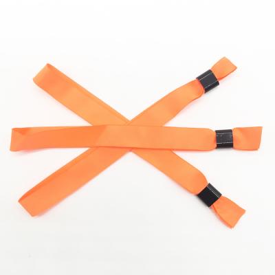 China Hot Sale Cheap Plain Woven Wristband Colorful Blank Fabric Polyester Bracelets With Barrel Lock for sale