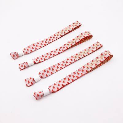 China Colorful Woven Fabric Festival Style Wristband For Events for sale